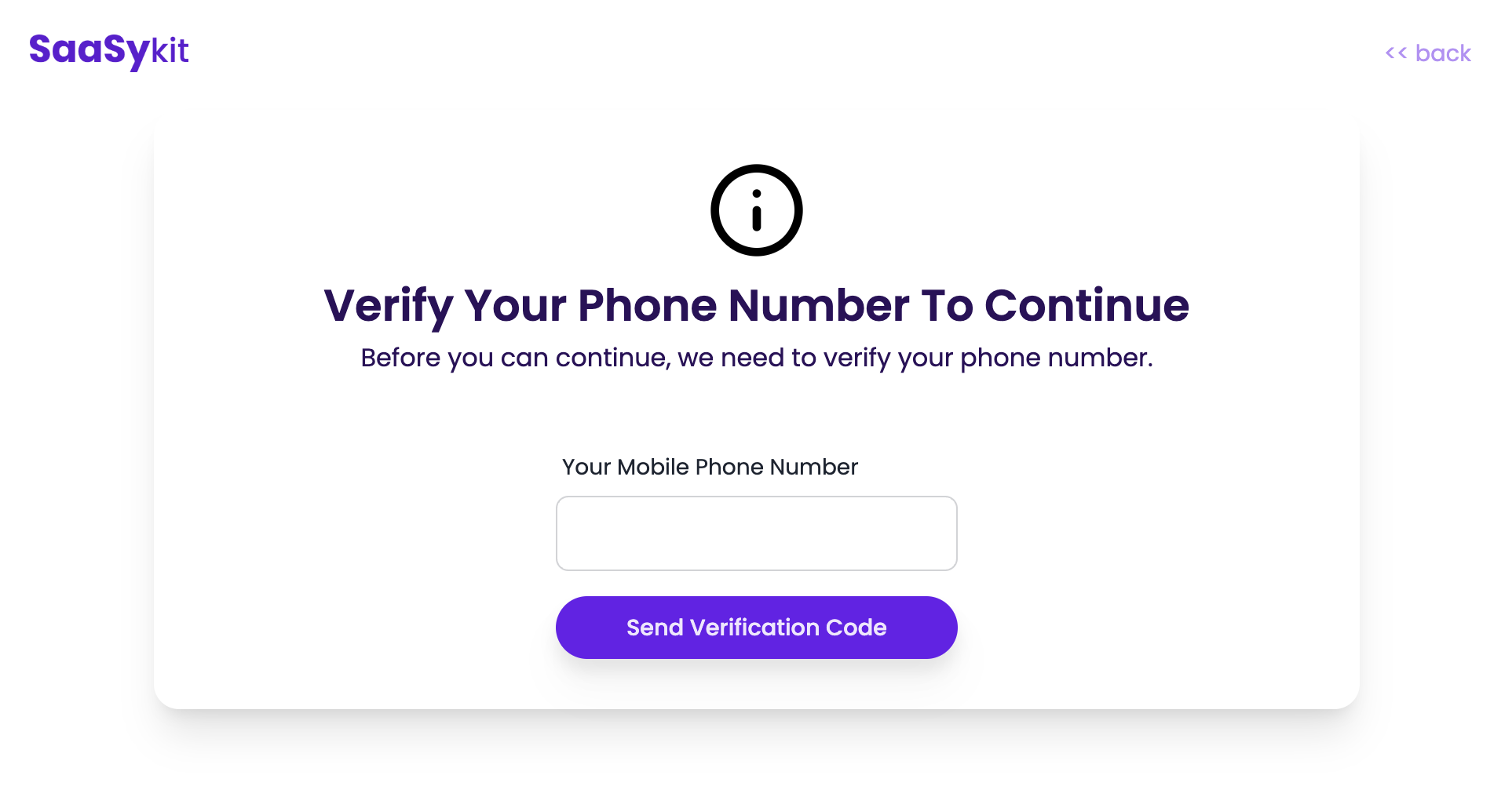 SMS Verification SaaSykit SMS Verification SaaSykit